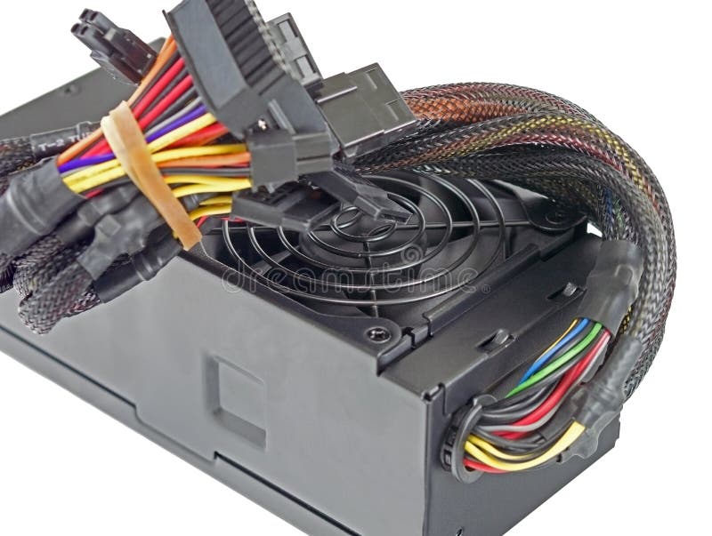 Computer Power Suppl stock photo. Image of closeup, white - 77984232