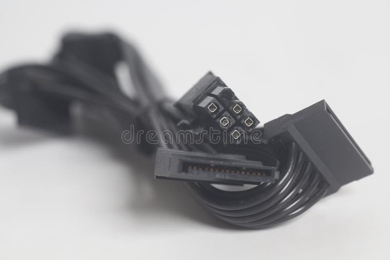 Computer Power Supply Cable Stock Image - Image of electricity ...