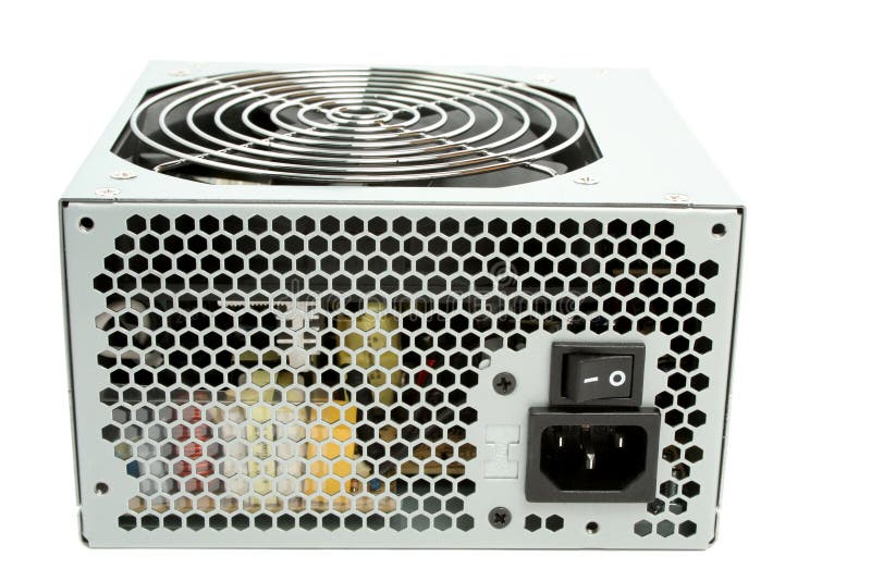 Computer Power Supply With Fan Stock Image - Image of line, cooler: 2680291