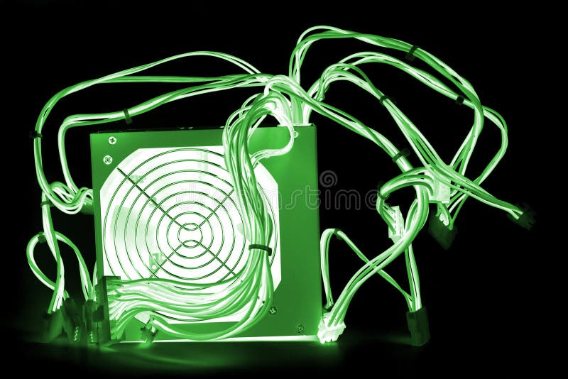 Computer Power Supply with Fan Stock Image - Image of closeup ...