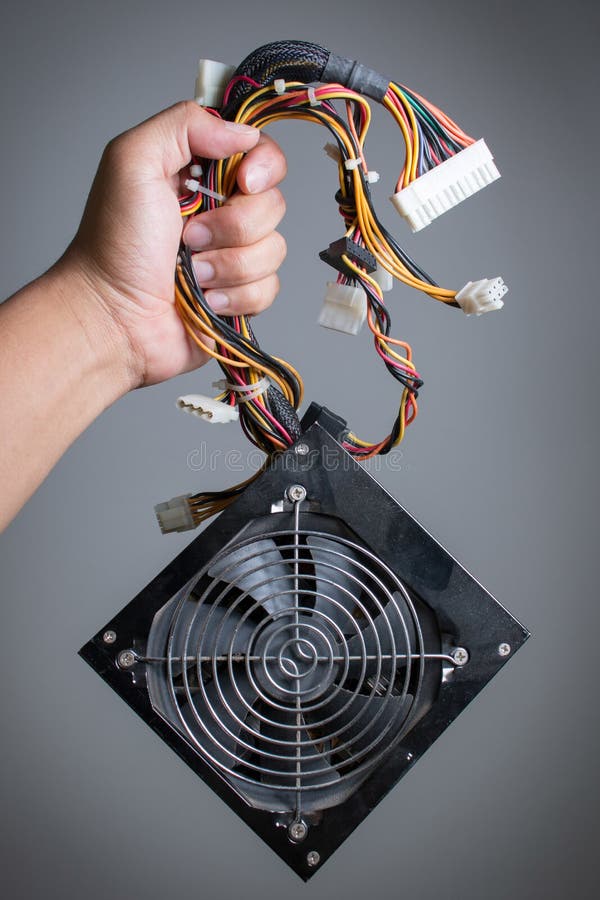 Computer Power Supply with Hand Hold. Stock Photo - Image of hold ...