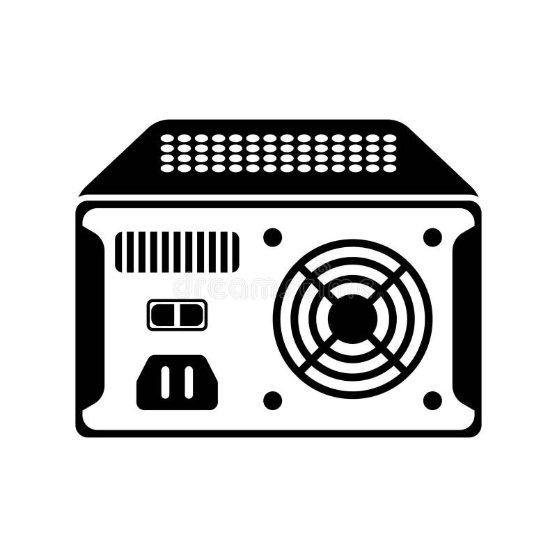 Computer Power Supply Icon,logo Illustration Design Template Stock ...