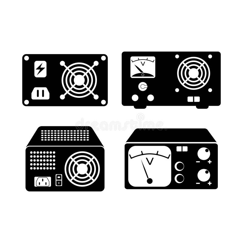 Computer Power Supply Icon,logo Illustration Design Template Stock ...