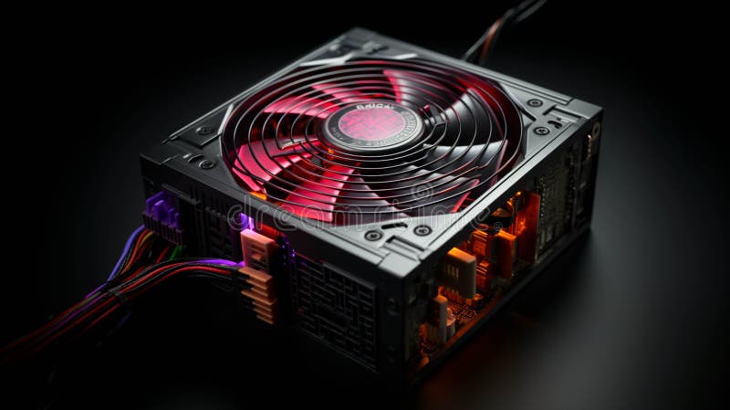 Computer Power Supply Isolated on White Stock Image - Image of computer ...