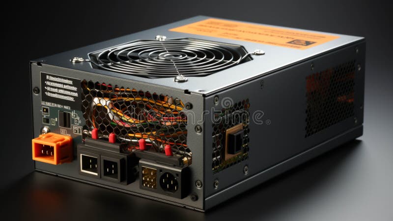Computer Power Supply Isolated on White Stock Photo - Image of ...