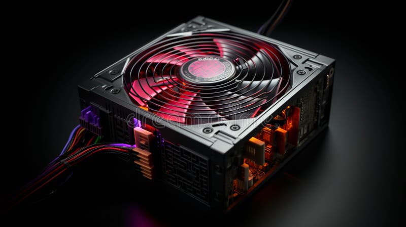 Computer Power Supply Isolated on White Stock Image - Image of source ...