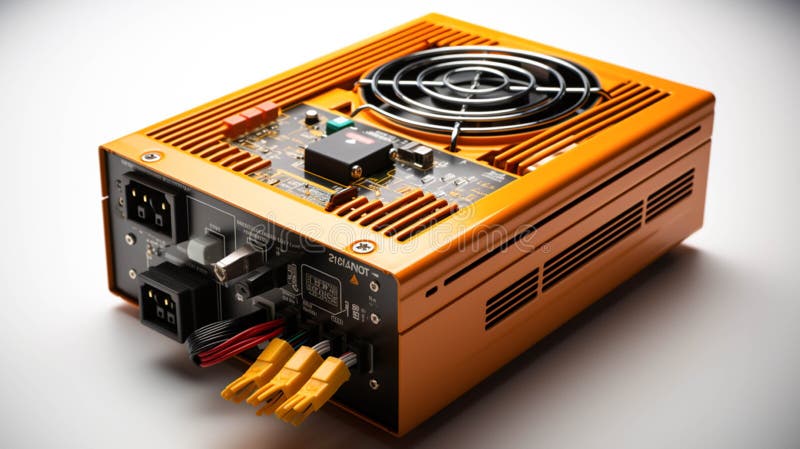 Computer Power Supply Isolated on White Stock Photo - Image of ...