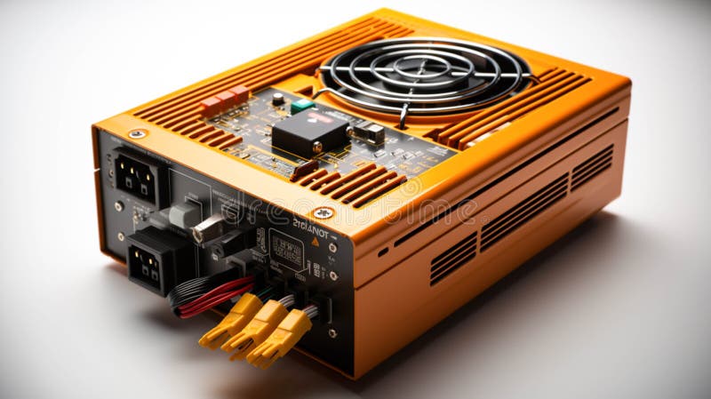 Computer Power Supply Isolated on White Stock Image - Image of isolated ...