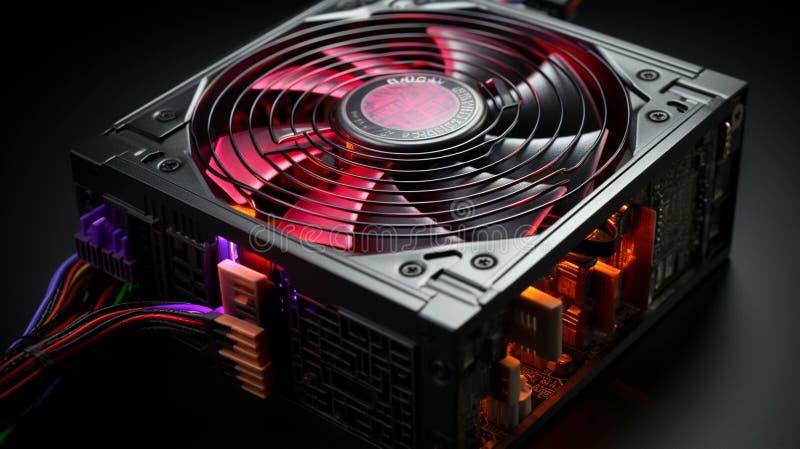 Computer Power Supply Isolated on White Stock Image - Image of single ...