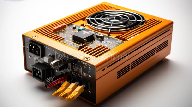 Computer Power Supply Isolated on White Stock Image - Image of source ...