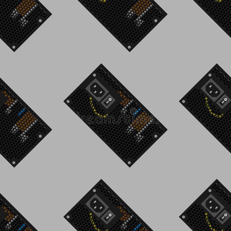 Computer Power Supply Pattern. Stock Vector - Illustration of electric ...