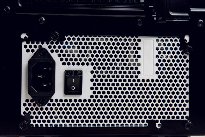 Computer Power Supply with Switch Stock Photo - Image of component ...