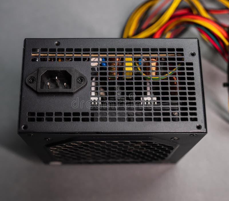 Computer Power Supply Unit with Cables.. Stock Image - Image of ...