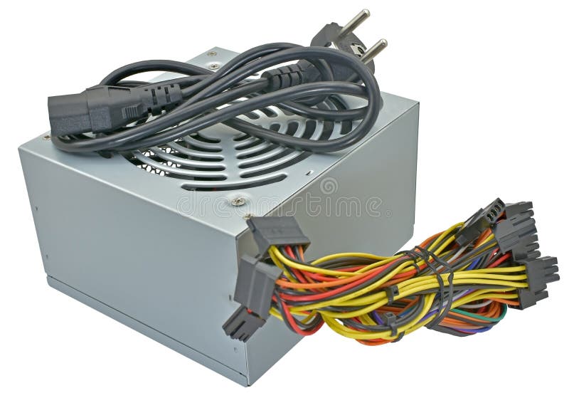Computer Power Supply stock photo. Image of cooler, isolated - 137668674