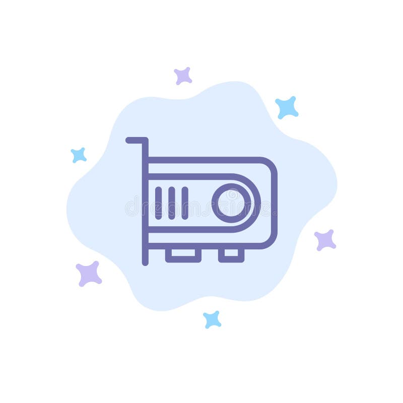 Computer, Power, Technology, Computer Blue Icon on Abstract Cloud ...