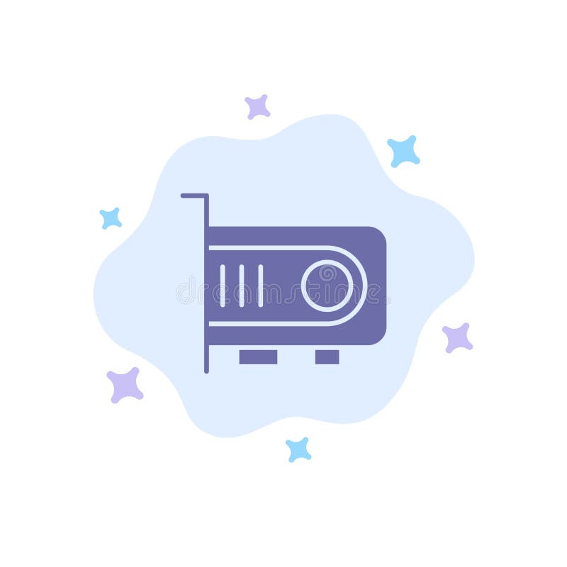 Computer, Power, Technology, Computer Blue Icon on Abstract Cloud ...