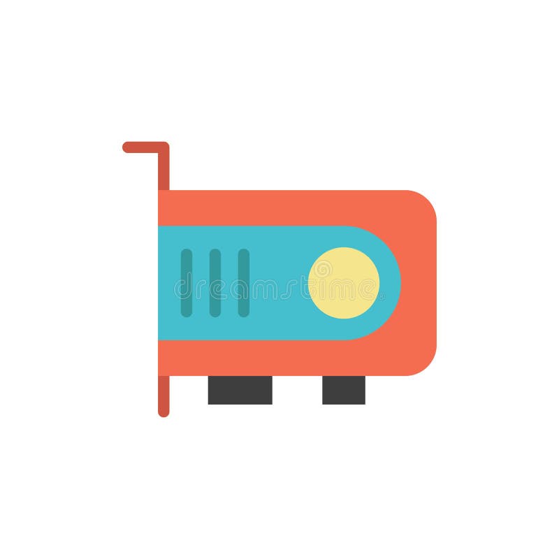 Computer, Power, Technology, Computer Flat Color Icon. Vector Icon ...