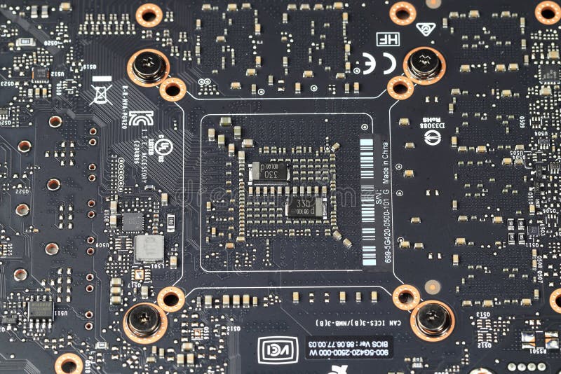 Computer Printed Circuit Board with Electronic Components after Used ... Computer Printed Circuit Board with Electronic Components after Used ...