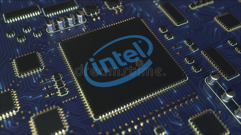 Computer Printed Circuit Board or PCB with Intel Corporation Logo ...