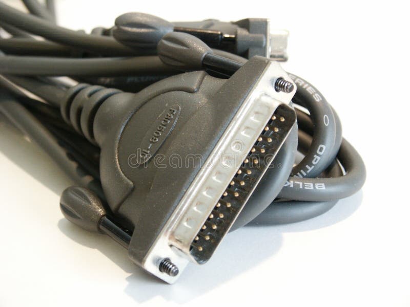 Computer Printer Cable stock image. Image of inkjet, desktop - 606941