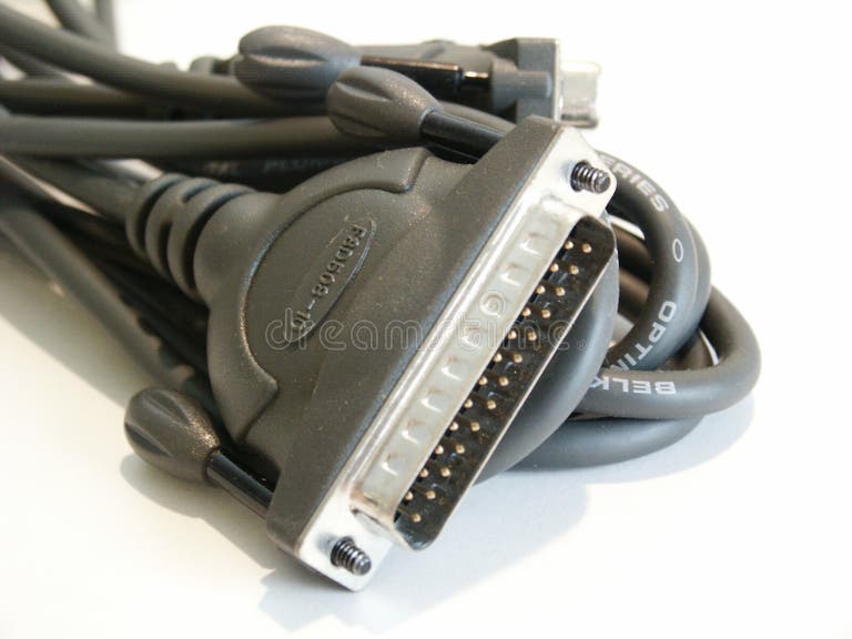 Computer Printer Cable stock image. Image of inkjet, desktop - 606941