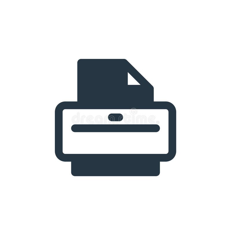 Computer Printer Icon Vector from Printer and Fax Concept. Thin Line ...