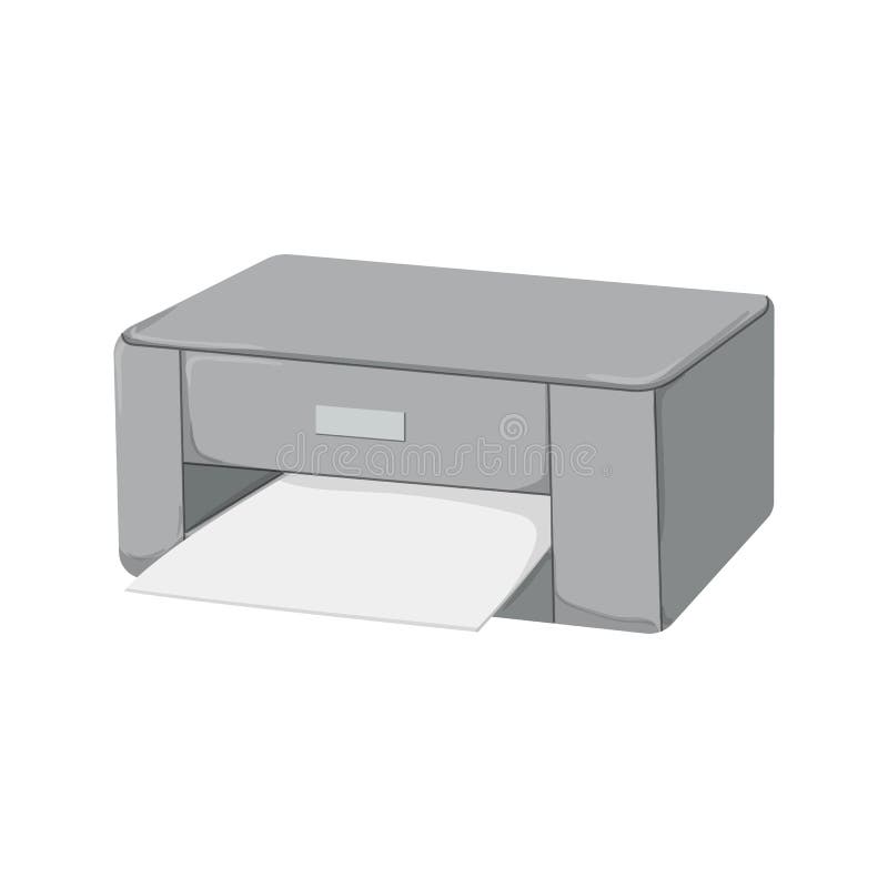 Computer Printer Paper Cartoon Vector Illustration Stock Vector ...