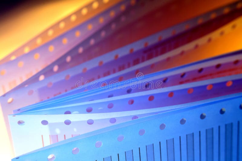 Computer Printer Paper Sheets Stock Image - Image of computer, colorful ...