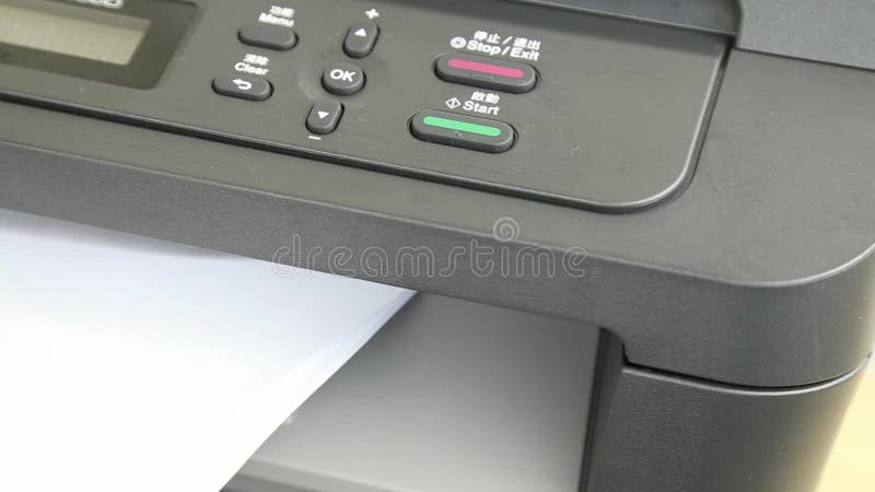 Computer Printer Printing Paper Stock Footage - Video of business ...