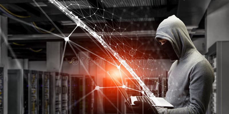 Computer Privacy Attack. Mixed Media Stock Photo - Image of computer ...