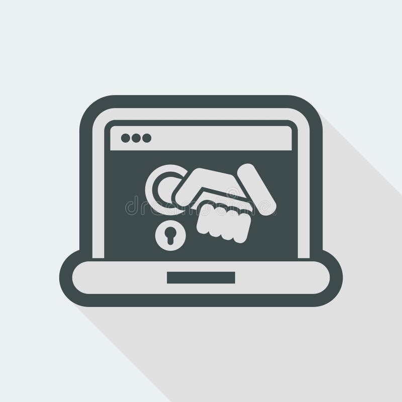 Computer Privacy Concept Icon Stock Vector - Illustration of icon, home ...