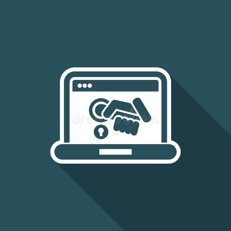 Computer Privacy Concept Icon Stock Vector - Illustration of access ...