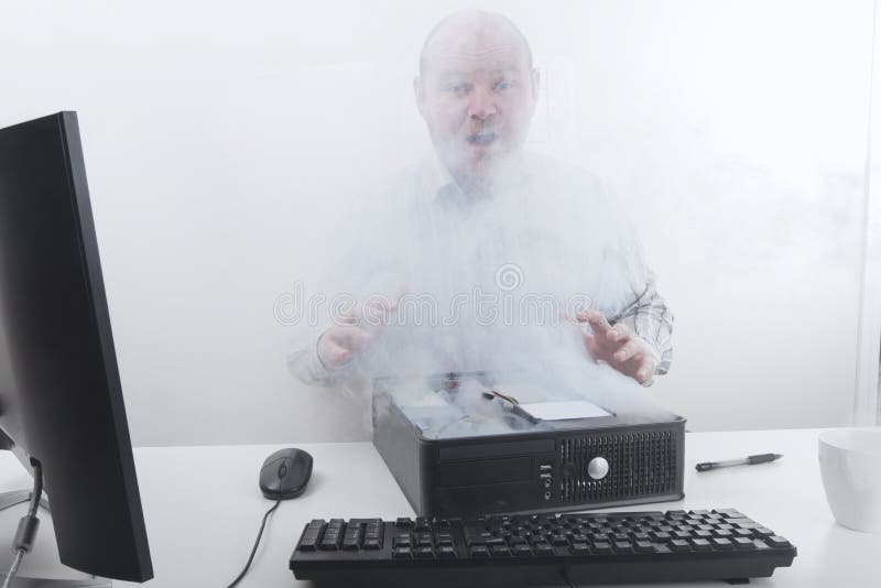 Computer Problem stock photo. Image of collar, computer - 30667788