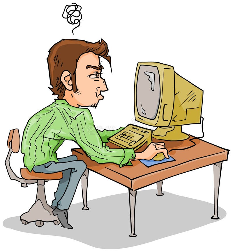 Computerprobleme vektor abbildung. Illustration von getrennt - 8153804