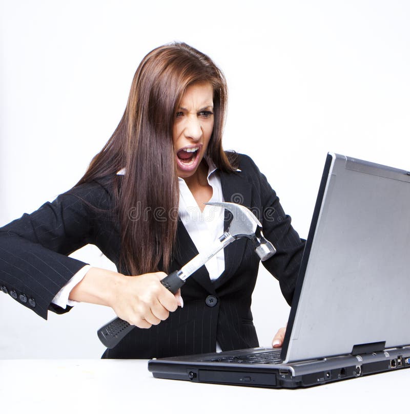 Stress and frustration stock photo. Image of error, aggression - 38449818