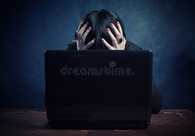 Computer problems stock image. Image of despair, depression - 14688233