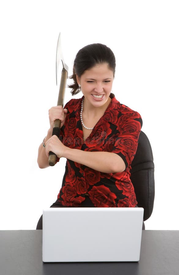 Computer Problems stock image. Image of womany, female - 29329789