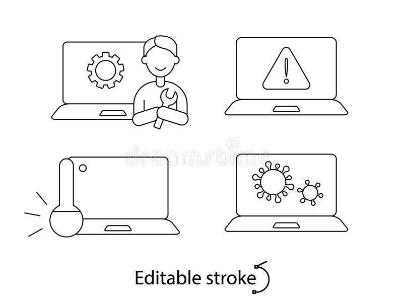 Overheating Laptop Stock Illustrations – 370 Overheating Laptop Stock ...