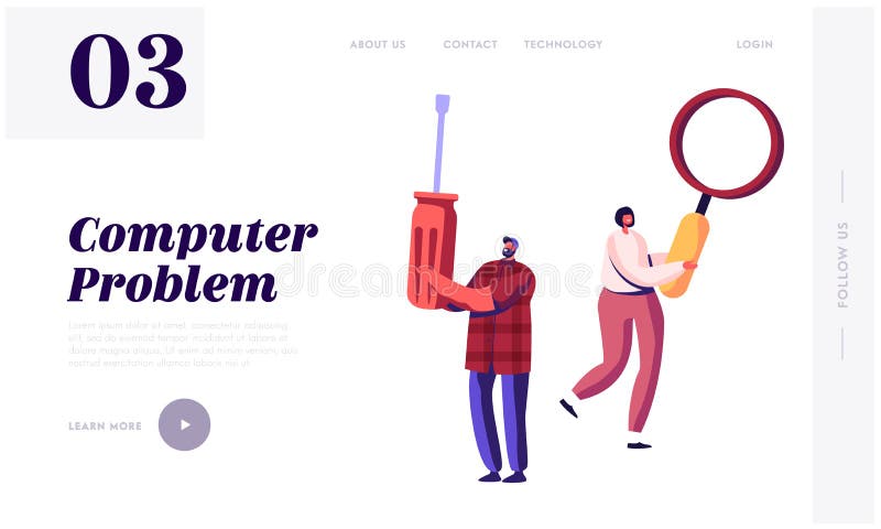 Computer problems stock illustration. Illustration of tired - 7066809