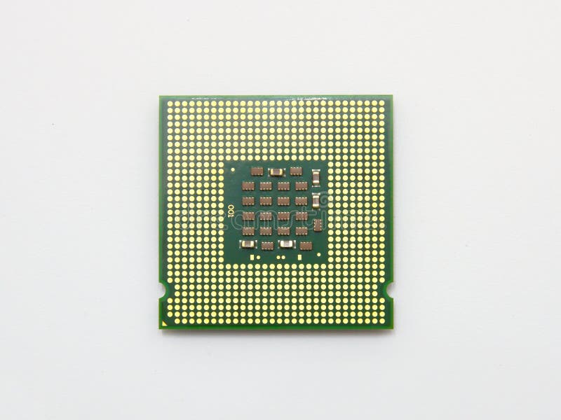 The Computer the Processor on a White Background Stock Image - Image of ...