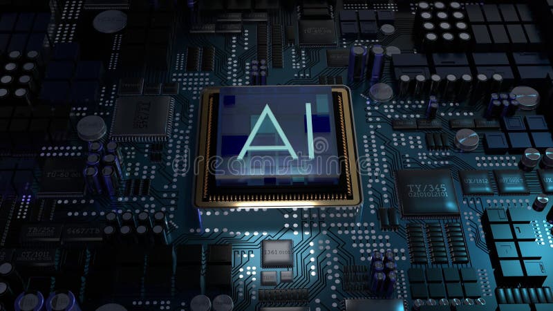 AI Concept with Computer Processor - 3D Animation Stock Video - Video ...