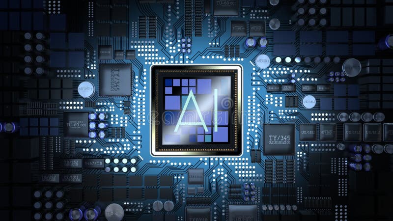 AI Concept with Computer Processor - 3D Animation Stock Footage - Video ...