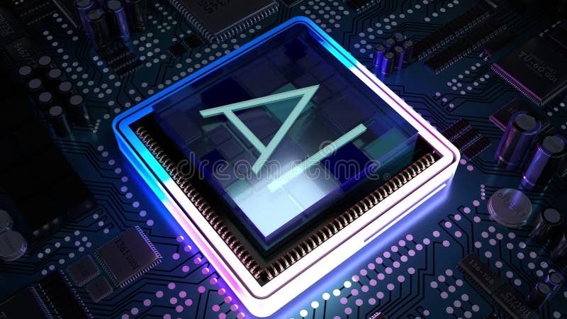 AI Concept with Computer Processor - 3D Animation Stock Video - Video ...