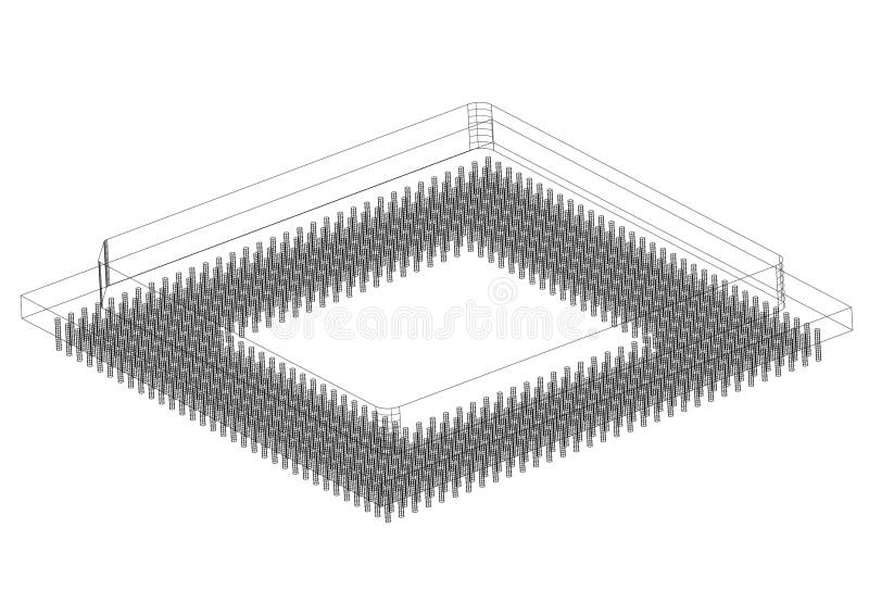 Microprocessor Blueprint Stock Illustrations – 241 Microprocessor ...