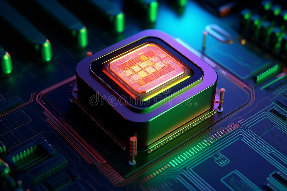 Computer Processor Central Processing Unit with Integrated Chip on ...