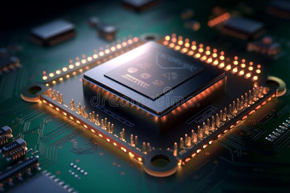 Computer Processor Central Processing Unit with Integrated Chip on ...