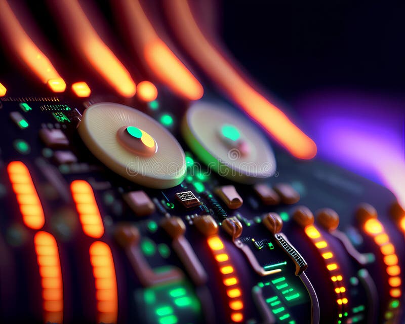 Computer Processor Chip on a Circuit Board with Microchips and Other ...