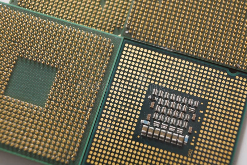 Computer Processor Chip Disassembling Close Up Stock Photo - Image of ...