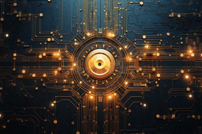 Computer Processor Chip, Featuring the Intricate Details of the Eye ...