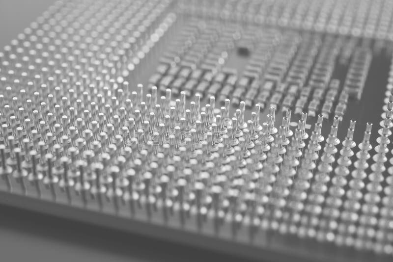 Computer Processor Close-up. Light Gray Tinted Background or Backdrop ...